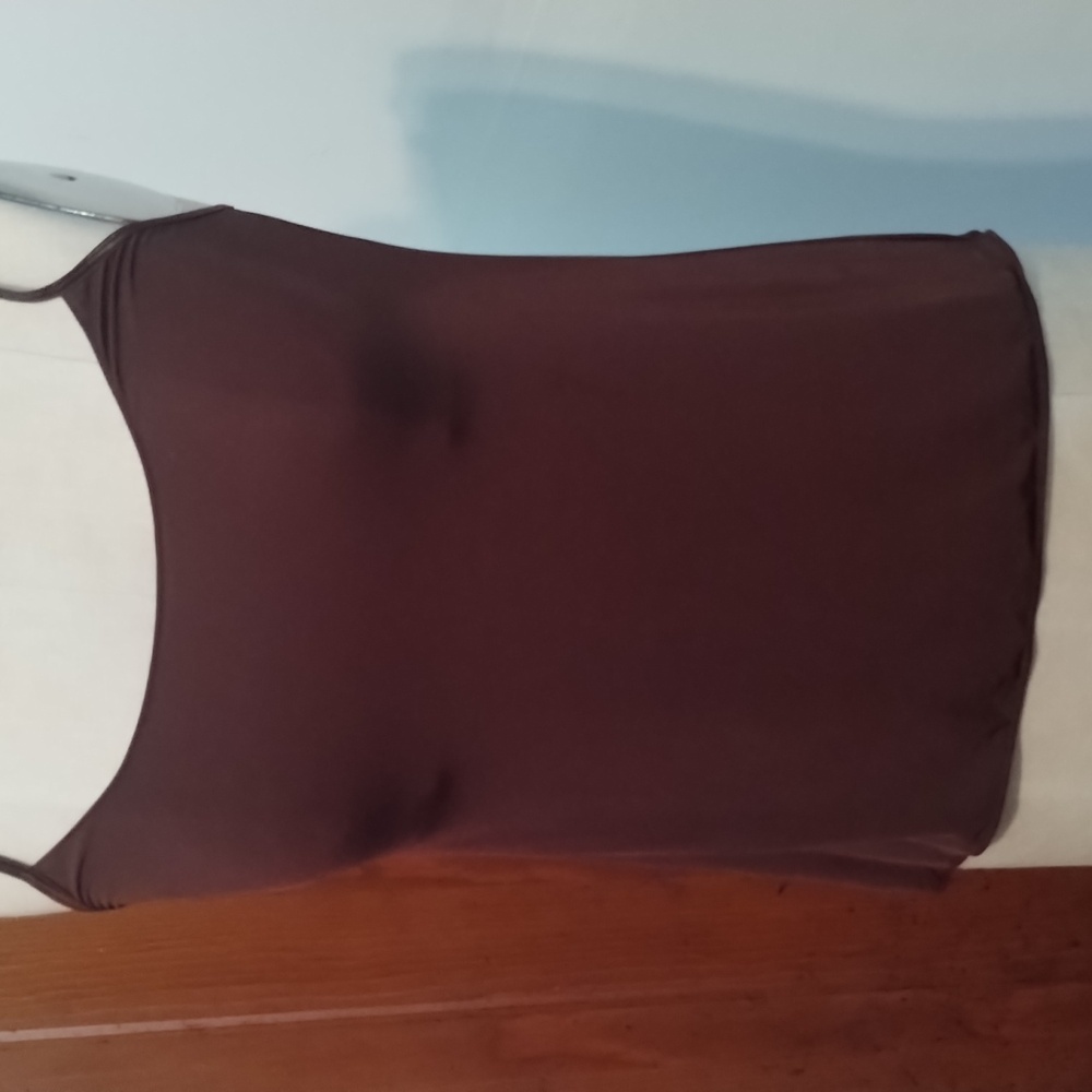 St T Jockey Chocolate Silky Smooth Knit Tank Top With… - Gem